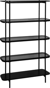XXXLutz REGÁL, šedá, černá, železo, 90/155/34 cm Xora - Knihovny - 007968032601