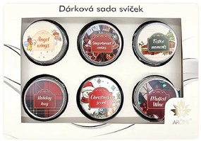Arôme set svíček s přáním 28g v dárkové krabičce, winter, mix 6 ks