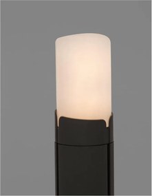 NV 9209212 Venkovní sloupkové svítidlo PYRO tmavě šedý hliník bílý akryl E27 1x12W 220-240V IP54 bez žárovky - NOVA LUCE