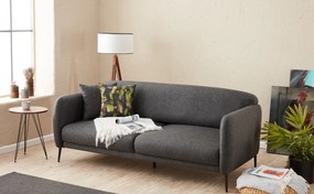 Hanah Home Třímístná pohovka VENUS antracitová 210 cm 825BLC2754