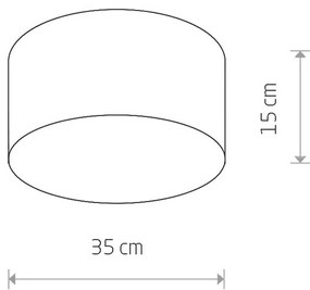 Stropní svítidlo Cameron, šedé, Ø 35 cm