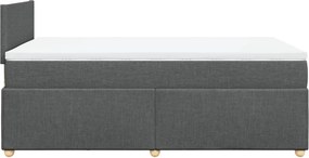 Box spring postel s matrací tmavě šedá 120x190 cm textil 3286613