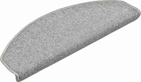 Schodové rohože 15 ks 65 x 24 x 4 cm světle šedé, půlkulaté, velké 322371
