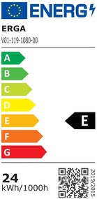 Erga Evelyn, LED zrcadlo 100x80cm, 2760 lm, 6500K, zadní osvětlení, ERG-V01-119-1080-00