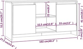 vidaXL TV skříňka 102 x 37,5 x 52,5 cm kompozitní dřevo [813020] Barva: kouřový dub