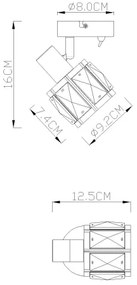 Globo 54356-1 - Nástěnné bodové svítidlo KRIS 1xE14/40W/230V