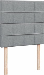 Box spring postel s matrací světle šedá 80 x 200 cm textil 3291107