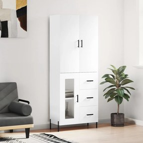 Skříň highboard bílá 69,5 x 34 x 180 cm kompozitní dřevo - Default Title