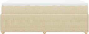 Box spring postel s matrací krémová 90x200 cm textil 3285544