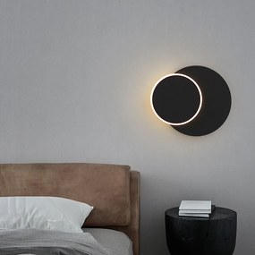 Toolight Toolight, nástěnné LED svítidlo 20cm, 10W, 3000K, LHJ082-W, černá, OSW-60040