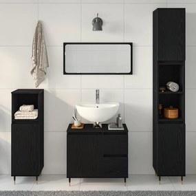 Sada koupelnového nábytku 3 ks Černý dub 30 x 30 x 190 cm 3333096