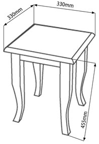 Sapho RETRO stolička 33x45x33cm, buk - 1677