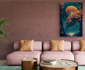 Obraz surrealistická medúza - 60x90