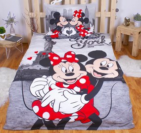 Bavlněné povlečení 140x200 70x90 Mickey & Minnie v NY