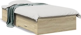 Rám postele se zásuvkami dub sonoma 100x200 cm kompozitní dřevo 3280421
