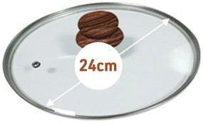 Skleněná poklice Livington Copper &amp; Stone 24 cm