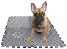 Vylen Podložka pro psy - 4 podlahové díly Puzzle s bílou tlapkou
