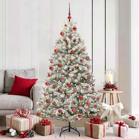 Umělý vánoční stromeček 180 cm 300 LED Teplá bílá PVC a ocel 3395748