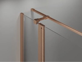 Mexen Mist T, sprchový kout s křídlovými dveřmi, 80 x 95 cm, 8mm čiré sklo, měděný profil, 8A4T-080-095-65-00
