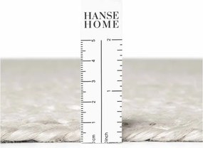 Bílý oboustranný/ručně tkaný jutový kulatý koberec ø 140 cm Braided – Hanse Home