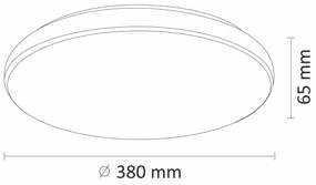 LED Stmívatelné stropní svítidlo DESERT LED/24W/230V s dálkovým ovladačem