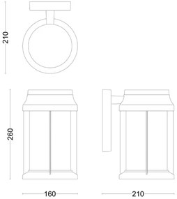 Philips - Venkovní nástěnné svítidlo BELLINI 1xE27/25W/230V IP44