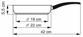 KOLIMAX - české nerezové nádobí KOLIMAX Pánev FLONAX STANDARD, průměr 22 cm, objem 1.2 l