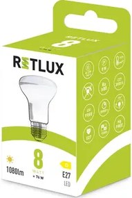RETLUX RLL 665 R63 E27 Spot 8W / 1080 lm / 3000K - teplá bílá / D
