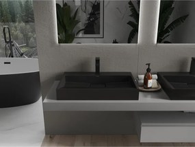 Mexen Ava umyvadlo na desku z konglomerátu 1/O 70 x 46 cm, černé - 23017071