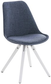 Židle P.LEG látka, nohy square bílé - Modrá