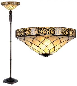 Stojací lampa Tiffany- 	Ø 41*179 cm 1x E27 / max – 41x179 cm