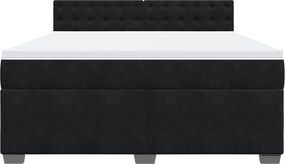 Box spring postel s matrací černá 180x200 cm samet 3286392