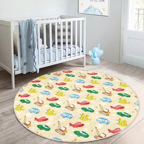 Žlutý dětský koberec ø 100 cm Comfort – Mila Home