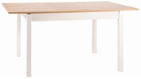 MAXIVA Jídelní stůl rozkládací - MATTEO, 118/158x74, dub artisan/matná bílá