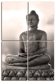 Obraz na plátně - Buddha a západ slunce - obdélník 759FC (90x60 cm)