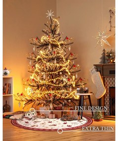 Červený kulatý koberec s vánočním motivem s příměsí bavlny ø 200 cm Toy's Delight Red Christmas – Villeroy&amp;Boch