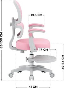 Dětská otočná židle Mark Adler Junior 4.4 Pink