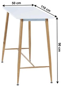Barový stůl Geer (bílá + buk). 1034357