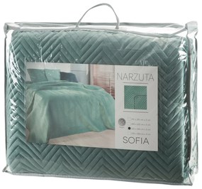 PŘEHOZ NA POSTEL SOFIA 200X220 CM MENTOLOVÁ