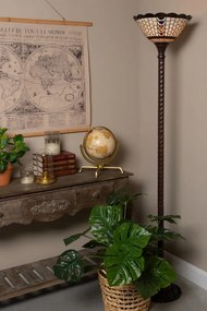 Stojací lampa Tiffany Paule – Ø 38*186 cm E27/max 1*60W