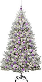 Umělý vánoční stromeček 180 cm 300 LED Teplá bílá PVC a ocel 3395754