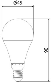 Mexen Nova, LED žárovka E14, G45, 8W, neutrální - 4000K, 840 lm - L101-E14-0840-01