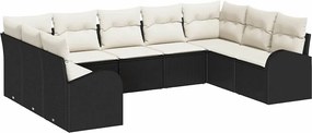Set pohovek 9 ks Černá [Syntetika]: Poly Ratan 3346197