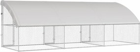 Psí kennel 3 ks Stříbrná 6 x 2 x 2 m Pozinkovaná ocel 3368326