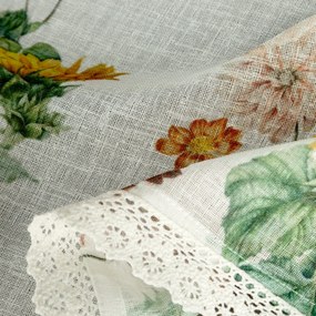 KRÁTKÁ ZÁCLONA NA PÁSCE ADELA 150X60 CM KVĚTY