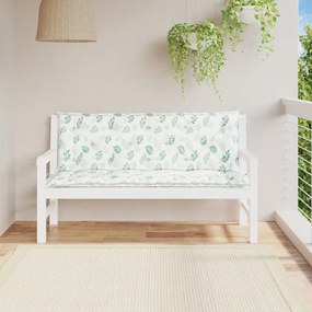 vidaXL Podušky na zahradní lavici 2 ks 150x50x7cm látka oxford [361711] Barva: Bílo-zelená