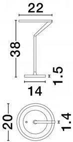 LED stmívatelná stolní lampa Tilia