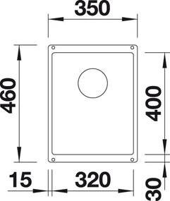 Granitový dřez Blanco SUBLINE 320-U aluminium s excentrem 513407