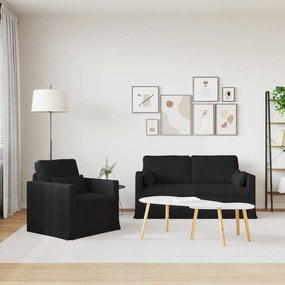 Set pohovek 2 ks Černá textil 3407539