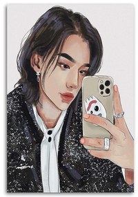 Gario Obraz na plátně Teenager s telefonem - Vivian Lihonde Rozměry: 40 x 60 cm